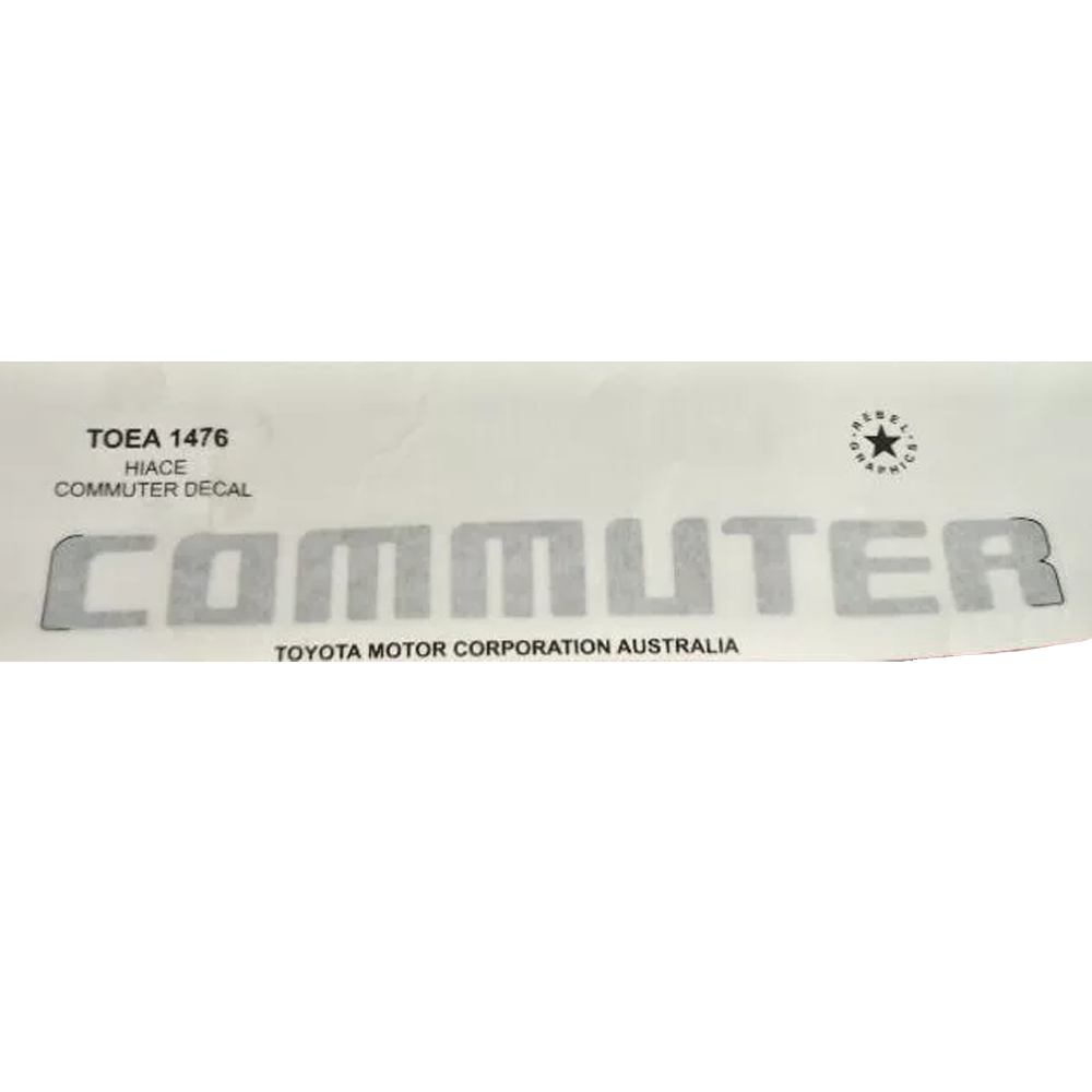 Genuine Toyota Tailgate Commuter Decal for Hiace 2005-2018